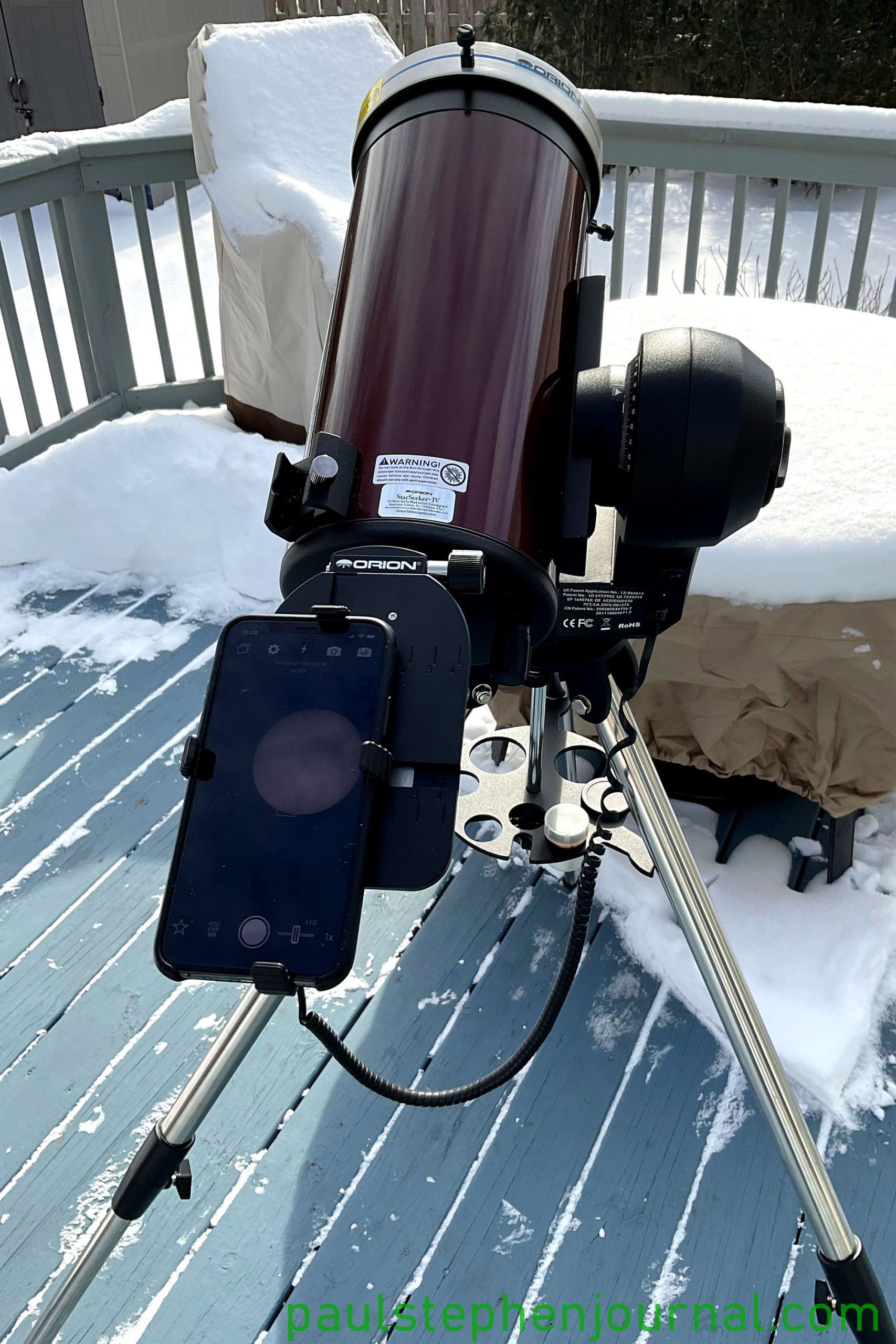 Photographing the Sun in Winter - Computer Looking Up