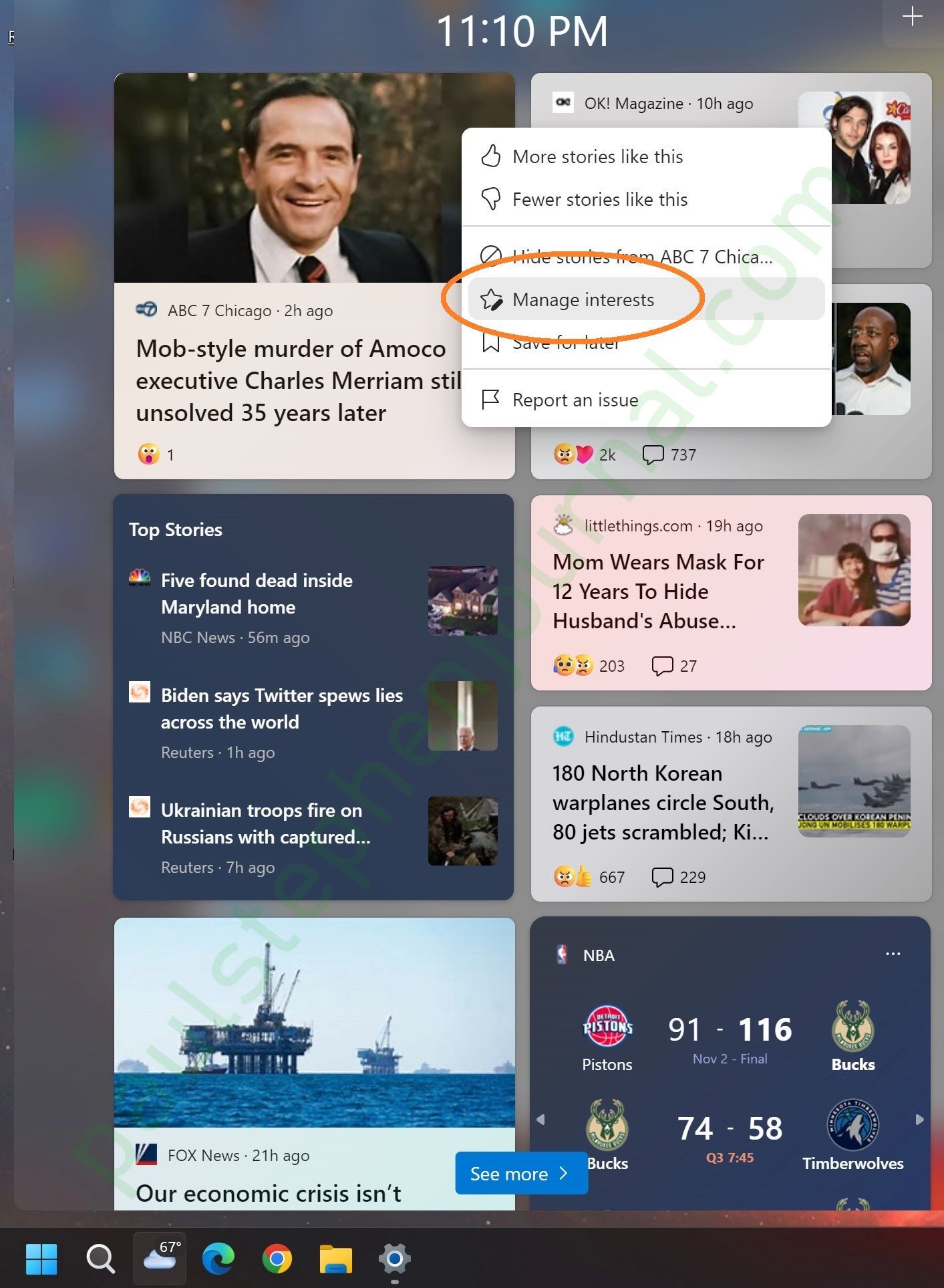 “Interests” Windows 11 – Can They Be Turned Off? – Computer Looking Up